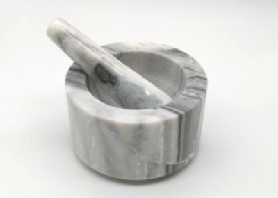 China Natural Marble Stone Mortar And Pestle Set Guacamole Bowl Molcajete Natural Grinder for sale