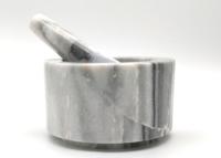 China Polished Natural Marble Stone Grinder Manual With Pestle for sale