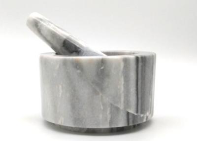 China Polished Natural Marble Stone Grinder Manual With Pestle for sale