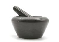 China 15cm Round Marble Stone Mortar And Pestle Set Kitchen Grinder Tool for sale