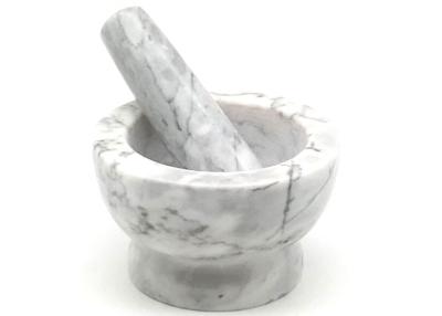 China Pesto Powder Marble Stone Mortar And Pestle Herb Spice Grinder Bowl for sale