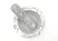 China Pesto Powder Marble Stone Mortar And Pestle Herb Spice Grinder Bowl for sale