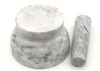China Pesto Powder Marble Stone Mortar And Pestle Herb Spice Grinder Bowl for sale