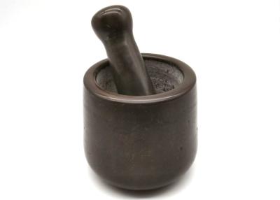 China Natural Marble Stone Mortar Pestle Set Pepper Garlic Herb Spice Grinder Press Masher for sale