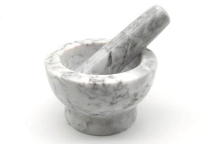 China Natural Carve Marble Stone Mortar And Pestle Polished Kitchen Tool for sale