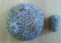 China Kitchen Heavy Manual Granite Stone Mortar And Pestle Garlic Spice Nuts Press for sale