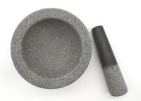China Heavy Duty Stone Mortar And Pestle Set For Guacamole Pesto Herb Granite Grinder Bowl for sale