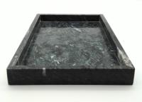 China Anti Mositure Real Marble Look Tray Black Color For Restaurant / Bar for sale