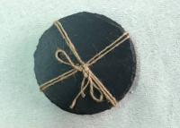 China 4 Pieces Slate Round Stone Coasters Eco Friendly For Hotel / Restaurant for sale