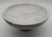 China 10 Inch Solid Stone Serving Bowl , Real Marble Fruit Bowl With Stand for sale