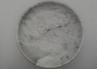 China 10 Inch Solid Stone Serving Bowl , Real Marble Fruit Bowl With Stand for sale
