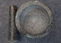 China Household Natural Granite Spice Crusher Dark Color Convenient 13 cm x 8 cm for sale