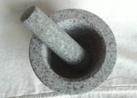China Herb Stone 6 Inch Mortar Pestle Hand Made Granite Moisture Resistant for sale