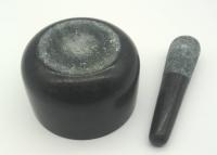 China Healthy Custom Mortar And Pestle 100% Natural Solid Granite Food Safe for sale