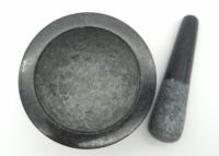 China Healthy Custom Mortar And Pestle 100% Natural Solid Granite Food Safe for sale