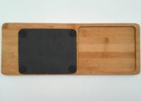 China Non Slip Stone Placemats , Kitchen Cutting Board Slate Bamboo Natural for sale