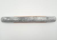China Grey Solid Marble Rolling Pin 39 x 4cm Moisture Resistant With Wood Base for sale