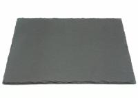 China Rough Edges Slate Cheese Cutting Board Rectangular Shape 30cm x 20cm With Pads for sale
