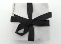 China Marble White Plain Stone Coasters No Pollution Insulated With Back Pad for sale