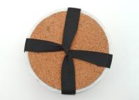 China Round Natural Stone Coasters Set 4 Easy Cleaning For Household Living for sale