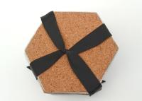 China Polished White Stone Coasters Hexagon Shape Moisture Proof High Durability for sale