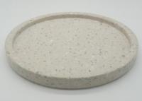 China Terrazzo Stone Serving Tray , Kitchen Serving Trays Beige Smooth Surface for sale