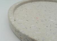 China Terrazzo Stone Serving Tray , Kitchen Serving Trays Beige Smooth Surface for sale