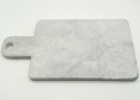 China Paddle Shape Stone Placemats , Marble Cooking Board Grey Color Polished for sale