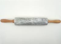 China Deluxe Marble Pastry Rolling Pin Polished With Wood Handles / Cradle for sale