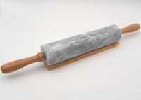 China Polished Marble Rolling Pin with Stainless Steel Handle Long Durability for sale