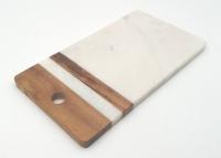 China Customized Stone Placemats Rectangular Marble Acacia Wood Cutting Boards for sale