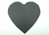 China Natural Stone Placemats , Black Slate Plates Heart Shape With Pads for sale