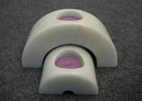 China Set 2 Natural Stone Candle Holders Hand Made Material Solid Marble Material for sale