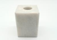 China Square Stone Pillar Candle Holders Polished Finish Surface Moisture Resistant for sale