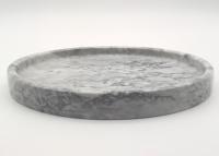 China Premium Stone Serving Tray , Marble Circular Serving Tray Grey Color for sale