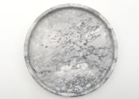 China Premium Stone Serving Tray , Marble Circular Serving Tray Grey Color for sale