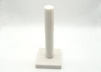 China White Stone Paper Towel Holder , Marble Paper Towel Stand Square Base for sale