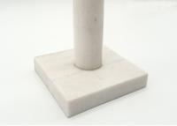 China White Stone Paper Towel Holder , Marble Paper Towel Stand Square Base for sale