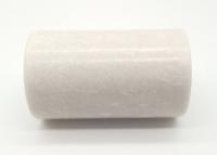 China Polished White Marble Candle Holders Round Cylinder Durable Heat Resistant for sale