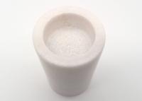 China Polished White Marble Candle Holders Round Cylinder Durable Heat Resistant for sale