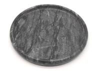 China Hotel Natural Round Marble Serving Tray Black Polished Environment Friendly for sale