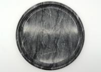 China Hotel Natural Round Marble Serving Tray Black Polished Environment Friendly for sale