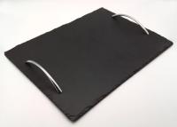 China 40cm x 30cm Stone Serving Tray , Rectangular Serving Tray With Handles for sale