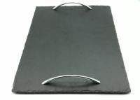 China 40cm x 30cm Stone Serving Tray , Rectangular Serving Tray With Handles for sale