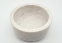 China Round White Marble Bowl Kitchenware Gift Decor For Spice Jar Outside Polished for sale