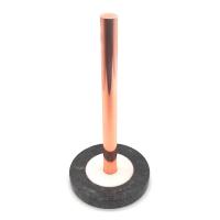 China 32cm H Marble Stone Paper Towel Holder White Base Round for sale