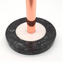 China 32cm H Marble Stone Paper Towel Holder White Base Round for sale
