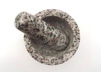 China Culinary Stone Mortar And Pestle , Deep Granite Mortar And Pestle Diameter 9 cm for sale