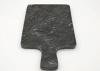 China Paddle Shape 25x15cm Marble Stone Placemats Black Polished for sale