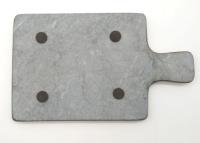 China Paddle Shape 25x15cm Marble Stone Placemats Black Polished for sale